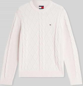 Tommy Jeans Regular Fit Pullover aus reiner Baumwolle mit Logo-Stitching