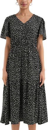 QS by s.Oliver Viskosekleid mit All-Over-Print