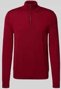 Joop Strickpullover aus Merinowolle mit Troyer-Kragen Modell Dario