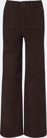 Frame Denim Hose Le Slim Palazzo aus Veloursleder