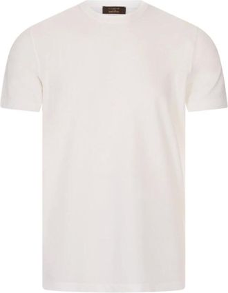 Zanone Homme, Tops, Blanc, Taille: XL T-Shirt IceCotton Coupe Slim