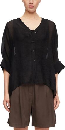 Comma Damen, Blusen & Hemden, Schwarzk, LGr&ouml;&szlig;e