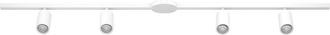 Eglo Hochvolt Schienensystem Easy Track, erweiterbares Set mit 4 Deckenstrahlern, Deckenleuchte Schienenleiste aus Aluminium und Kunststoff in Wei&szlig;, Lampen