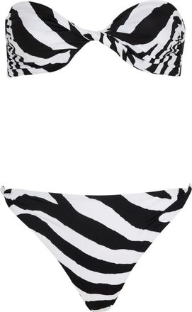 Balmain Femme, Maillots de bain, Noir, Taille: 36 FR Maillot de bain deux pi&egrave;ces z&eacute;br&eacute;