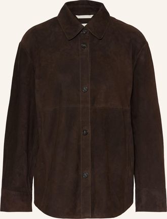 Marc O'Polo Marc Opolo Hemdbluse Aus Leder braun