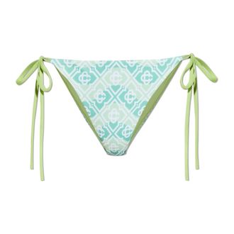 Casablanca Femme, Maillots de bain, Bleu, Taille: 36 FR Bas de bikini string &agrave; monogramme ondul&eacute;
