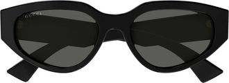 Gucci Cat Eye Sonnenbrille - - Accessories - unisex - Schwarzk - 55 MM