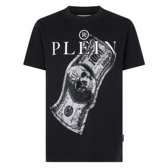 Philipp Plein Homme, Tops, Noir, Taille: S T-Shirt Col Rond SS Skull