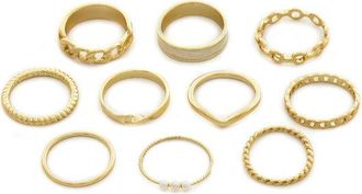 Pieces Set Ringe 17146764 Goldfarben
