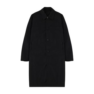 Dries Van Noten Homme, Manteaux, Noir, Taille: L Single-Breasted Manteaux