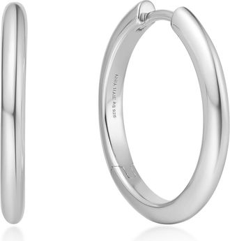 Ania Haie Damen Creolen Vogue Maven Tube Medium Hoop aus 925 Sterling Silber, Größe: 16 x 2mm, inkl. Geschenkverpackung