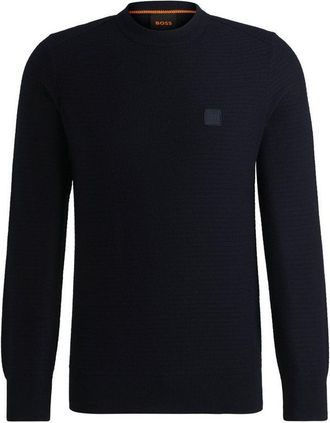 HUGO BOSS Strickpullover Anion mit BOSS-Badge
