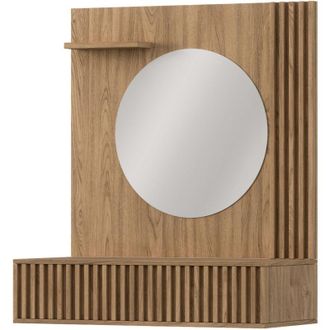Les Tendances Coiffeuse bois clair rainur&eacute; - Collection Bazen