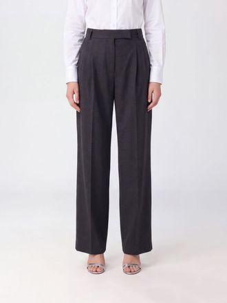 Frankie Shop Pantalon droit taille haute en cr&ecirc;pe avec pinces