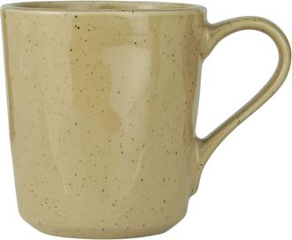 Ib Laursen Ib Laursen Tasse Kaffeetasse Teetasse Teebecher Becher mit Henkel Mustard Dunes Höhe: 10,5 cm, Steingut gelb