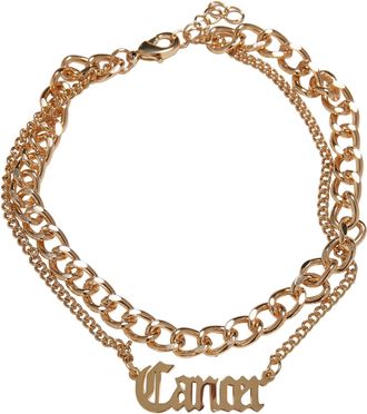 Urban Classics Unisex Fu&szlig;kettchen Zodiac Golden Anklet, Farbe cancer, Gr&ouml;&szlig;e L/XL
