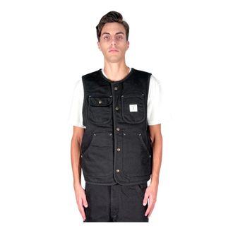 Roy Rogers Homme, Vestes, Noir, Taille: L Gilet en Canvas