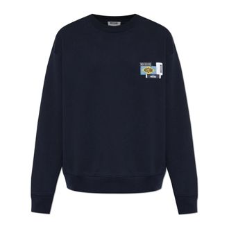 Moschino Sweatshirt mit Logo-Patches - - Sweatshirts & Hoodies - Herren - Blau - 2XL