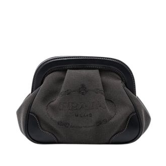 Prada Pochette en toile Pre-owned - Femme - Pre-owned - Brun - Taille: ONE Size