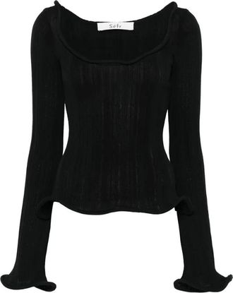 S&eacute;fr Femme, Blouses et Chemises, Noir, Taille: 38 FR Giselle Sweater