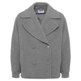 Moschino Zweireihige Strick&auml;rmeljacke - - Coats - Herren - Grau - M