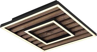 Globo Lighting Plafonnier panneau lumineux lampe en bois lampe de salon 2 niveaux led l 30 cm