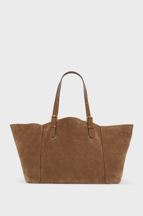 Gerard Darel Cabas en cuir velours int&eacute;rieur m&eacute;tallis&eacute; - SIMPLE BAG - Toundra