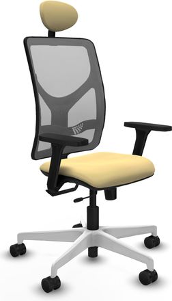 Piqueras y Crespo Stuhl f&uuml;r Sicherheitsh&uuml;tten mit 3D-Armen, h&ouml;henverstellbarer Lendenwirbelst&uuml;tze und festem Kopfteil, ausgestattet mit Syncro/Traslack und Schneidescha