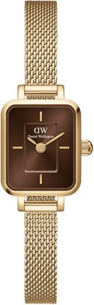 Daniel Wellington Uhr - Dw Quadro Mini Evergold G 15X18Mm Amber Sunray - Gr. unisize - in Gold - für Damen