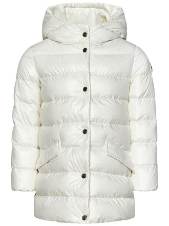 Moncler Kids Ibida Down Jacket White Padded
