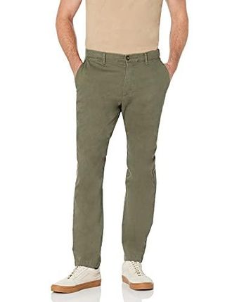 Amazon Essentials Pantalon Chino Extensible Décontracté à Coupe Athlétique (Grandes Tailles Disponibles) Homme, Vert Olive, 36W / 31L