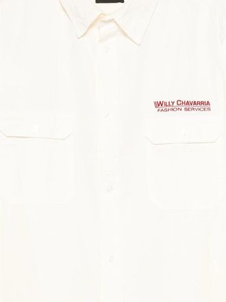 Willy Chavarria 100% Cotton Shirt - White