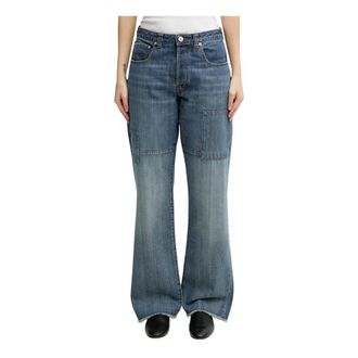 Wales Bonner Chance Gerades Jeans - - Jeans - Damen - Blau - L