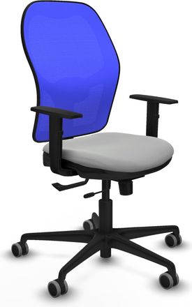 Piqueras y Crespo Arbeitsstuhl mit 1D-Armen, h&ouml;henverstellbare Lendenwirbelst&uuml;tze, ausgestattet mit Syncro/Traslack und injiziertem Schaumstoff, Rollen 65 mm, Parkett, 