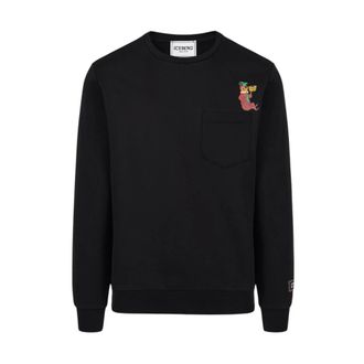 Iceberg Homme, Sweatshirts et sweats &agrave; capuche, Noir, Taille: XL SweaT-shirt avec imprim&eacute; Yogi