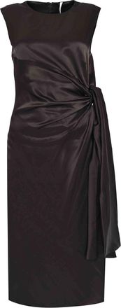 Liviana Conti Robe Au Genou - Marron Fonc&eacute;