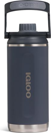 Igloo Thermoflasche Chug 36 - isolierte Wasserflasche, anthrazit, Trinkflasche, Kohlens&auml;ure geeignet, Edelstahl-Flasche, 1000 ml, h&auml;lt bis zu 48 Stunden kal