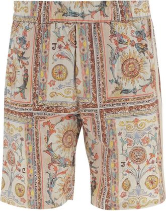 Just Cavalli Homme, Shorts, Multicolore, Taille: M Short en nylon avec imprim&eacute; ornemental