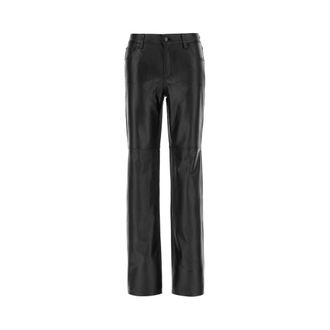 Michael Kors Straight-Leg Lederhose - - Trousers - Damen - Schwarzk - S