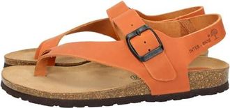 Inter-Bios 7162 Sandales esclaves pour femme, couleur orange, confortables, boucle pour ajuster, fabriquées en Espagne, orange, 35 EU