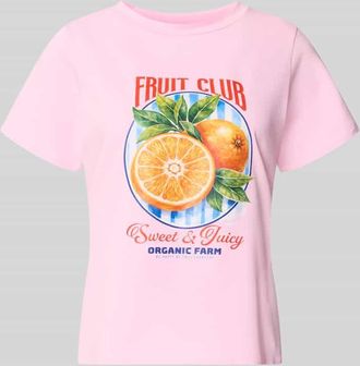 Zabaione T-Shirt mit Motiv-Print Modell Or44ange
