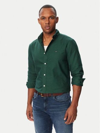 Tommy Jeans Hemd Oxford DM0DM23711 Dunkelgr&uuml;n Regular Fit
