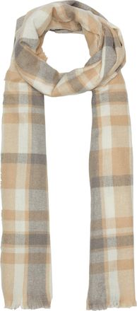 s.Oliver Karierter Schal mit offenem Kantenfransen