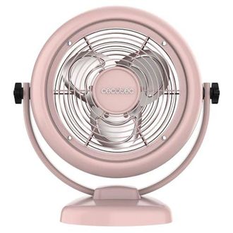 Cecotec Tischventilatoren EnergySilence 800 RetroDesk Pink, 20 W Leistung, Durchmesser 20 cm, 3 aerodynamische Fl&uuml;gel, 2 Geschwindigkeiten, robuste und stabil