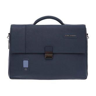 Piquadro Erweiterbare blaue Messenger-Tasche f&uuml;r M&auml;nner - - Bags - Herren - Blau - ONE SIZE