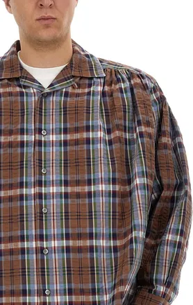 A&iuml;e Seersucker Cotton Shirt - Blue