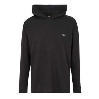 HUGO BOSS Hoodie zum &Uuml;berziehen f&uuml;r Herren, Waffelstrick (Schwarz)
