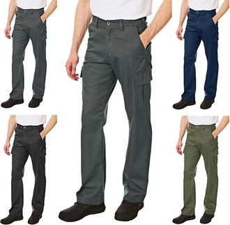 Lee Cooper LCPNT205 Herren-Pflegeleichte Berufssicherheitshose im klassischen Cargo-Stil mit mehreren Taschen, Grau, 38W / 31L