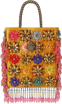 Kurt Geiger SAC &Agrave; MAIN BEADED JAUNE KURT GEIGER