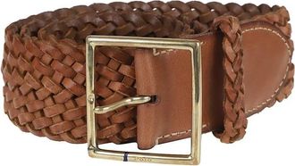 Polo Ralph Lauren G&uuml;rtel - Soft Woven Leather Belt - Gr. S - in Braun - f&uuml;r Damen
